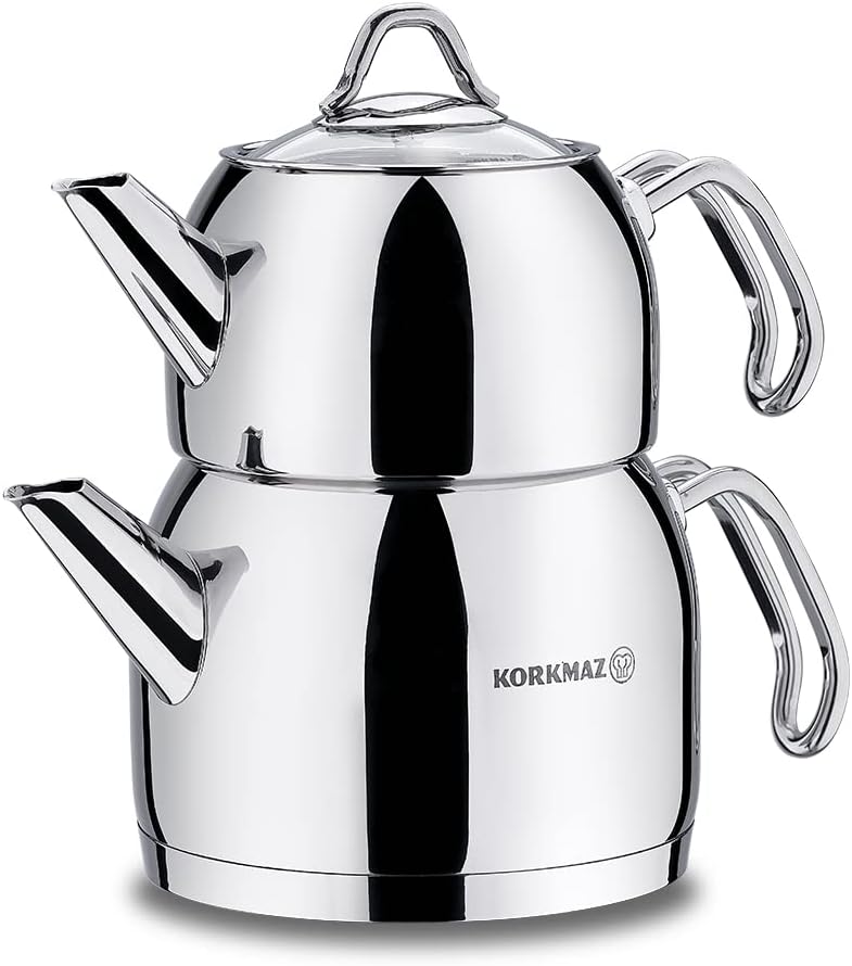 Amazon.com | Korkmaz Provita Maxi Capsulated Turkish Tea Pot Set with ...