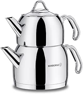 Amazon.com: Korkmaz Provita Maxi - Juego de tetera turca capsulada con ...