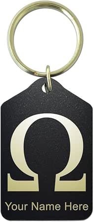Amazon.com: SkunkWerkz Keychain, Omega Symbol, Personalized Engraving ...