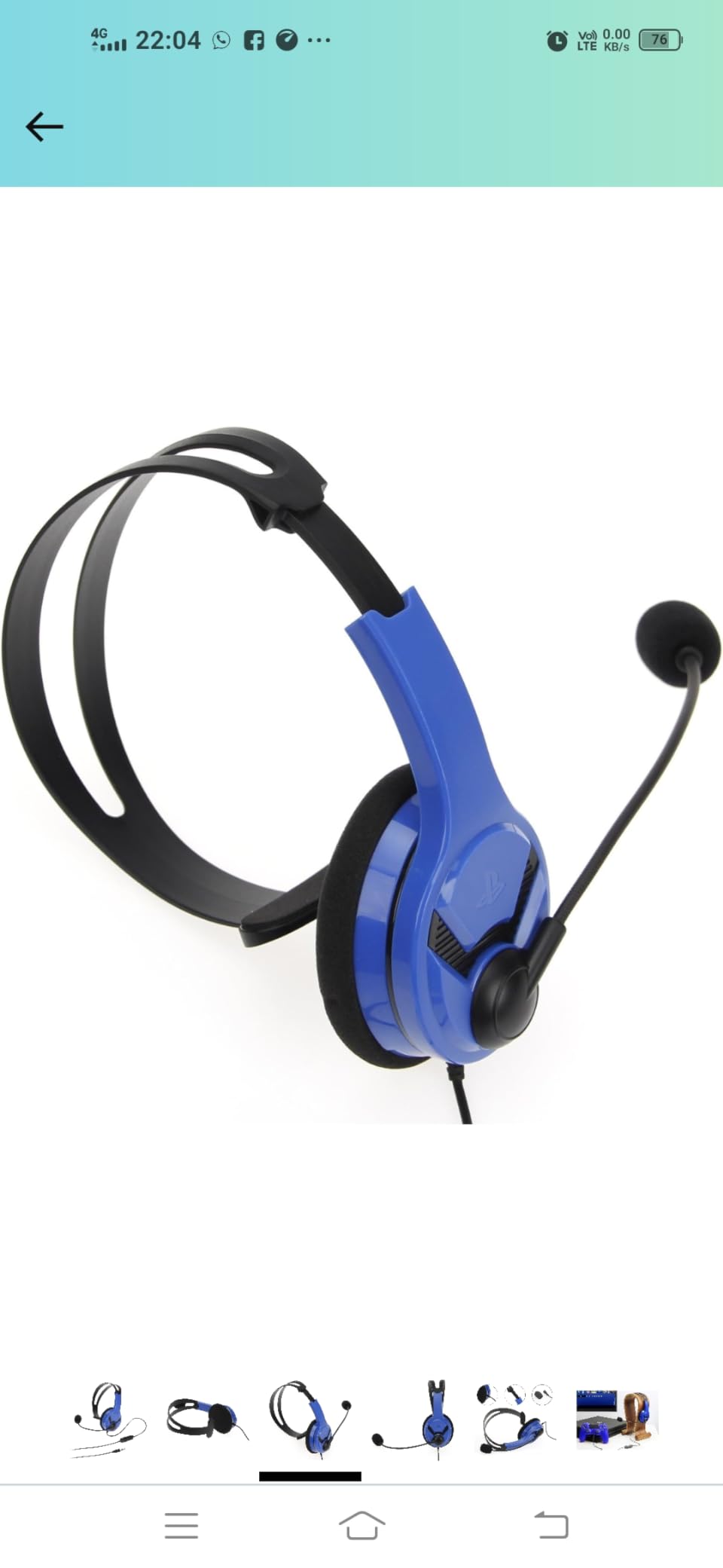 Amazon Basics Mono Chat On Ear Wired Headset for PlayStation 4 ...
