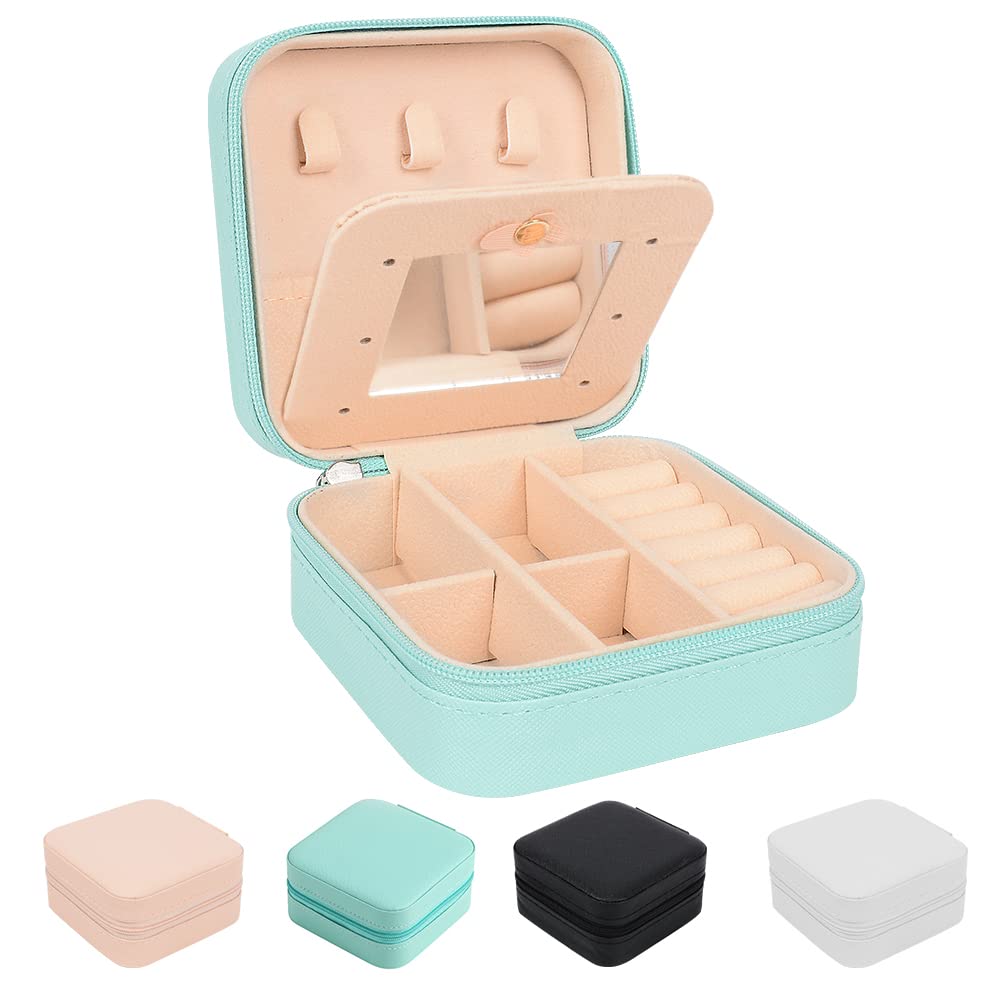 Amazon.com: FOME Small Jewelry Box, Mini Travel Jewelry Box Organizer ...