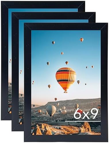 Amazon.com: JCJMY 6x9 Picture Frame Set of 5 Black for Wall Hanging or ...