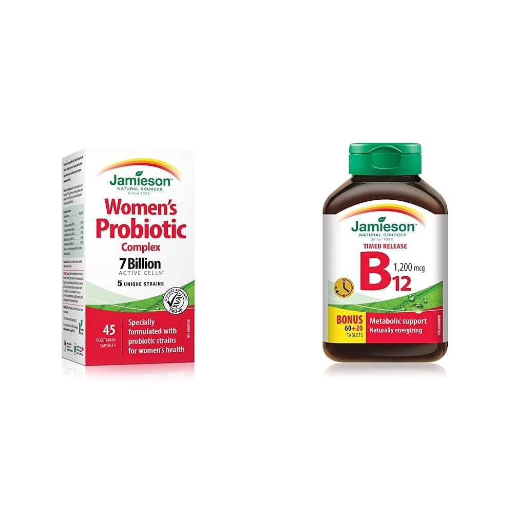 Jamieson Women's Probiotic Complex 7 Billion (45 Veg caps) + Vitamin ...