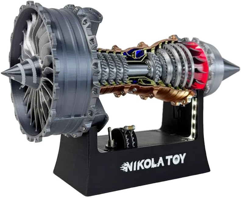 Amazon.com: NikolaToy TR900 Turbofan Engine Model Kit – 1:20 Scale ...