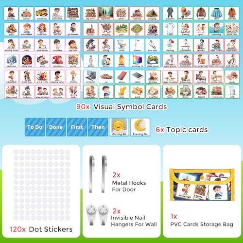 Snapklik.com : KIKIGOAL Kids Visual Schedule Calendar Chart, 2 In 1 ...