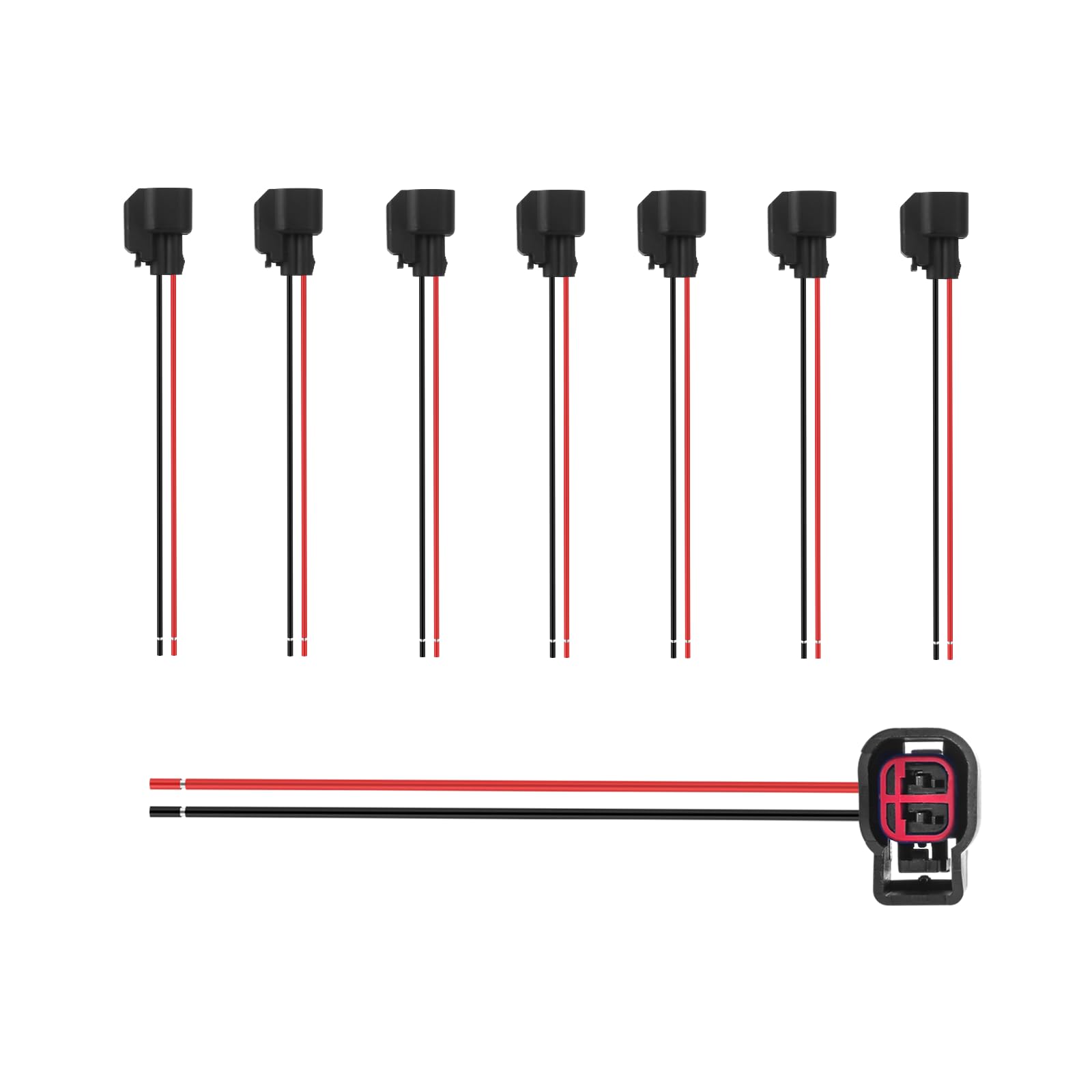 Amazon.com: 8 Pcs Fuel Injector Connector Pigtail, Engine Fuel Injector ...