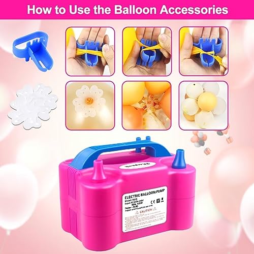 Snapklik.com : Electric Air Balloon Pump Portable Dual Nozzle 600W ...