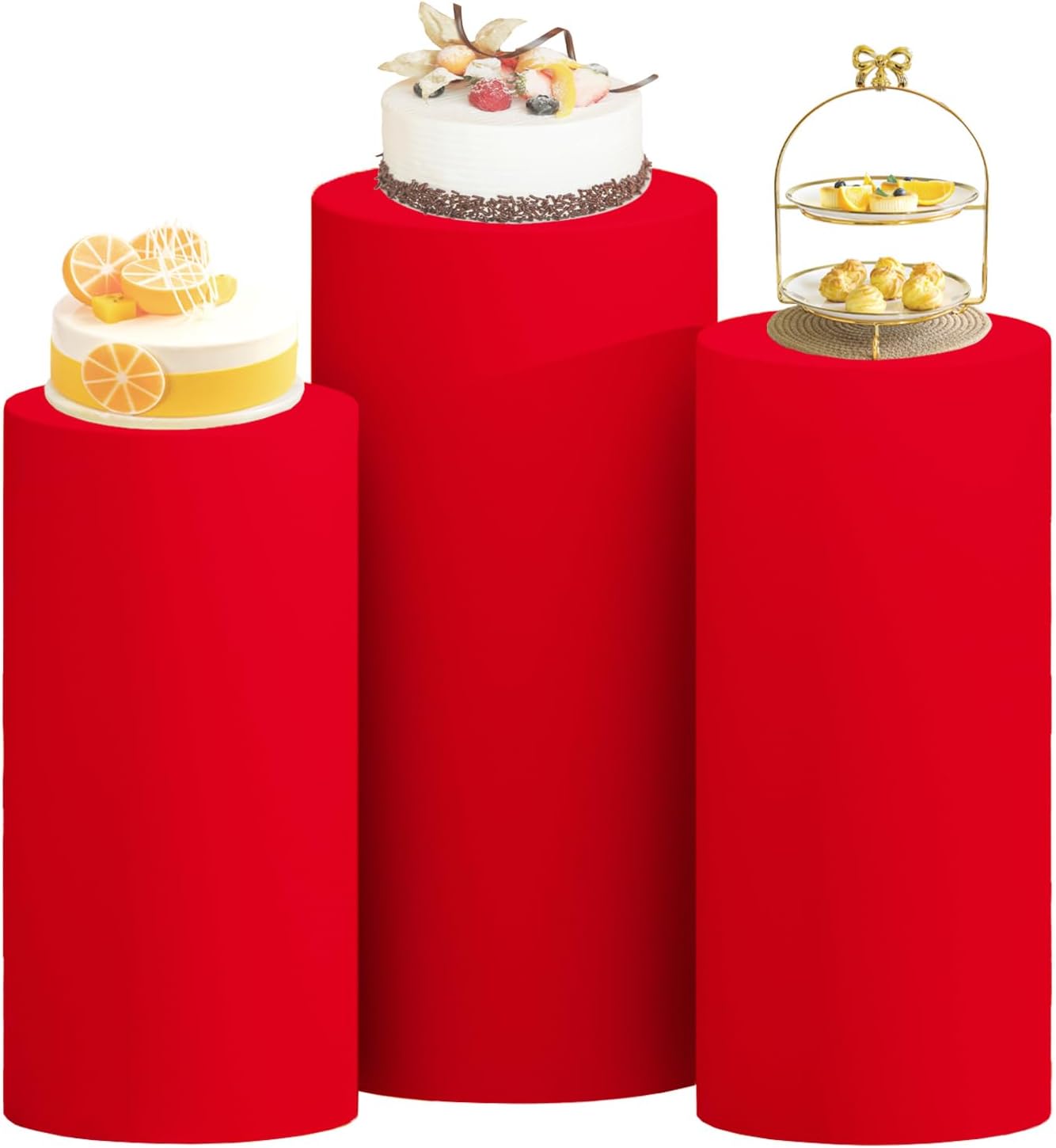 Amazon.com: Red Pedestal Covers for Girl Princess Snow Birthday Party ...