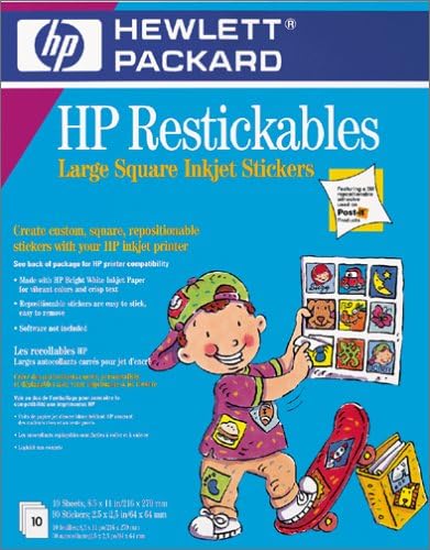 Amazon.com : Hewlett Packard C6823A Restickables Large Square Stickers ...