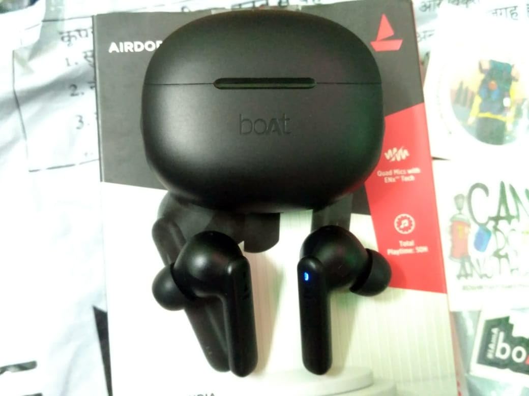 boAt Airdopes 170 TWS in Ear Earbuds with 50H Playtime, Quad Mics Enx ...