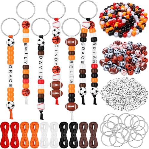 Amazon.com: Landical 564 Pcs Sports Keychain Making Kit DIY Baseball ...