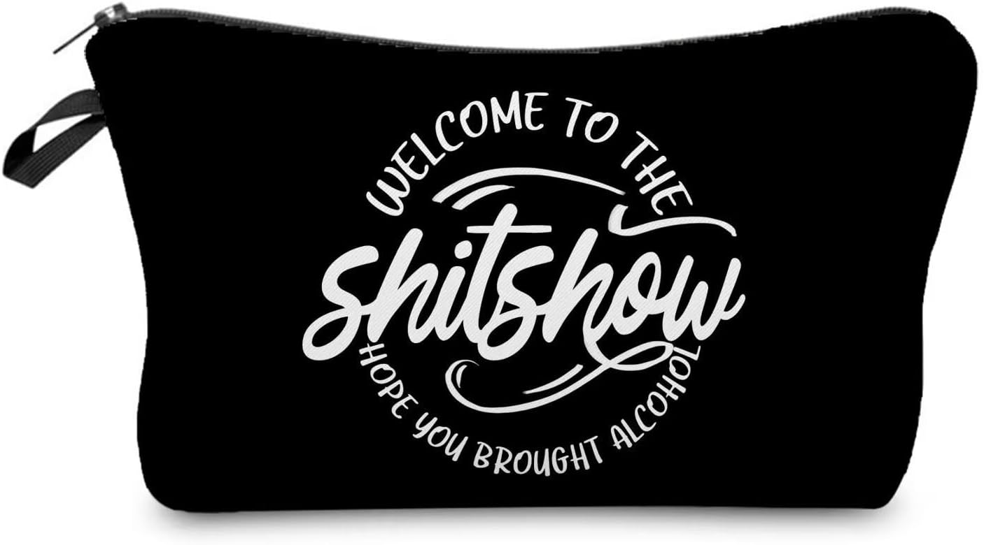 Amazon.com : Livel lhood Funny Slogan Makeup Bag Small Organizer Zipper ...