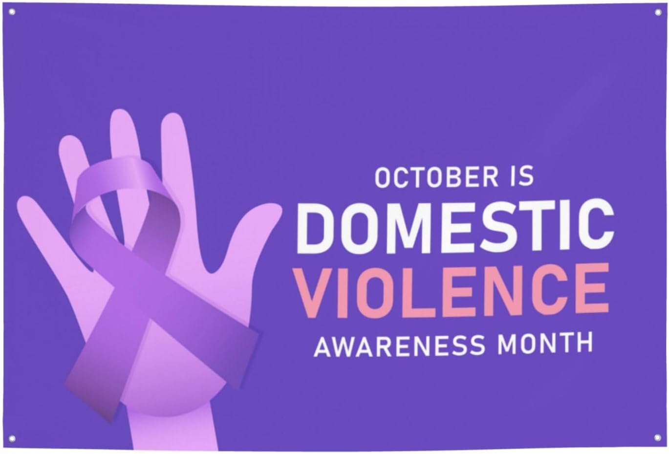Amazon.com: Domestic Violence Awareness Month Banner 47x71 Inch ...