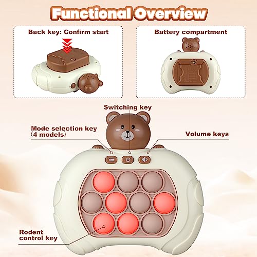 Aolcev Pop It Game Sensory Fidget Toy Quick Push Game Bubble Stress ...