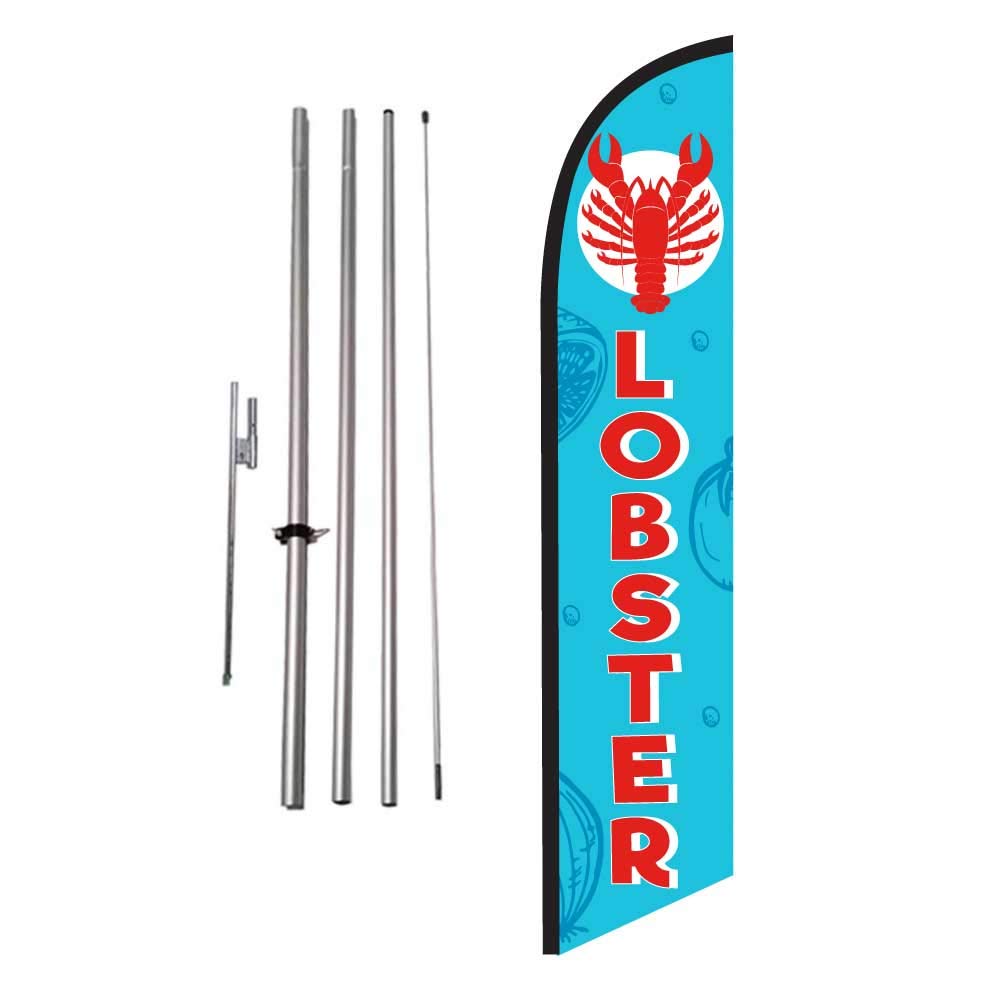Amazon.com : Lobster Seafood Feather Flag Kit with Ground Stake - 15ft ...