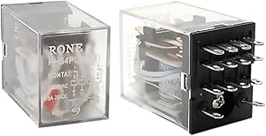 5Pcs Intermediate Relay HH54P MY4NJ Coil General DPDT Mini Electromagnetic Relay switches With ...
