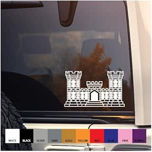 Amazon.com: Engineer Castle Vinyl Decal (6" Wide, White) : Automotive