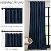 Amazon.com: RYB HOME Navy Blue Velvet Curtains 84 inches- Velevt ...