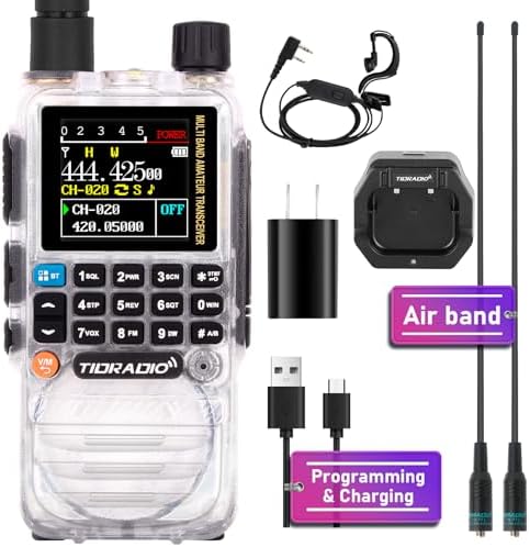 TIDRADIO TD-H3 Ham Radio Multi-Band 2-Way Radio with Long Range, USB-C ...