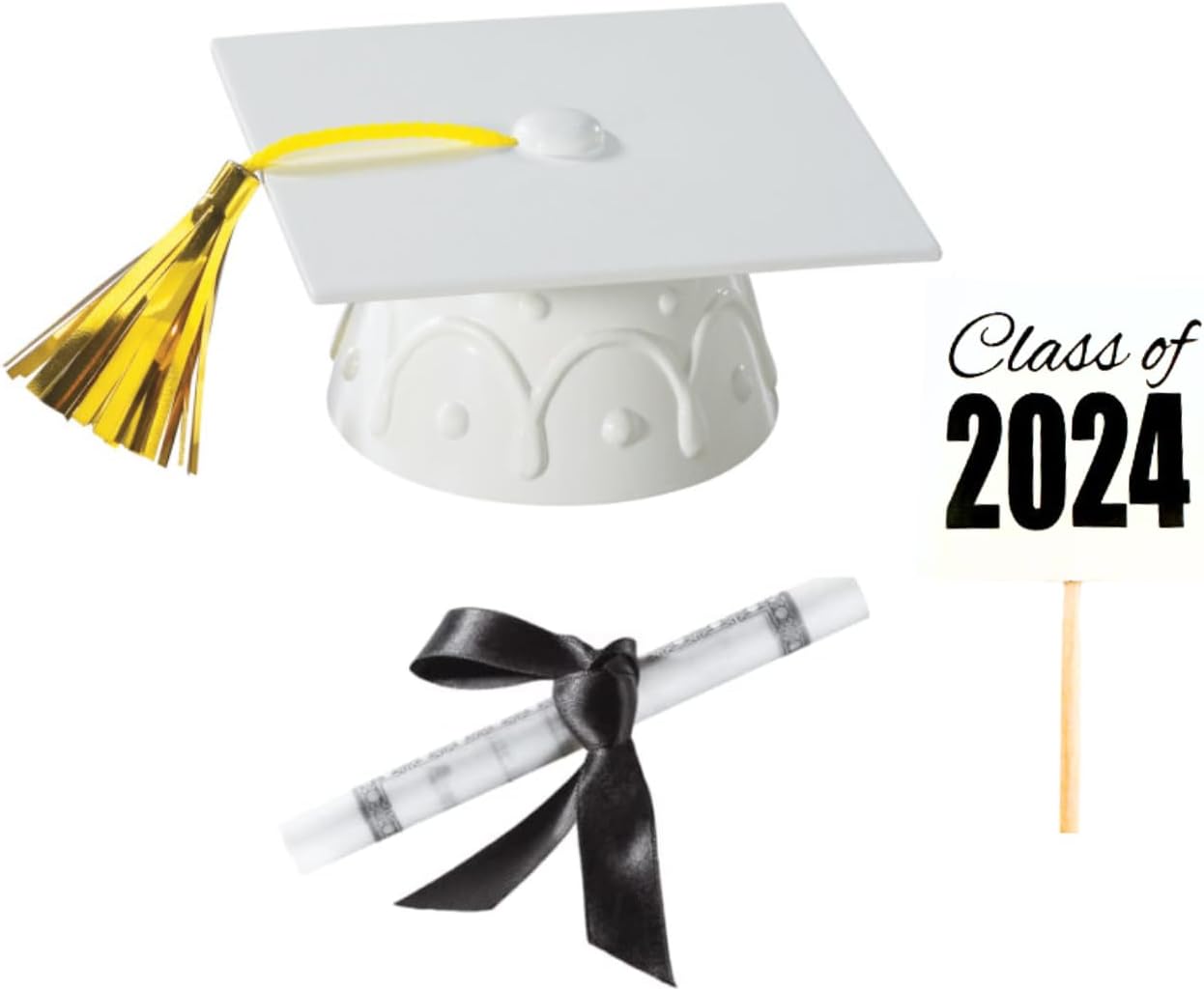 Amazon.com: CakeSupplyShop Mini Small Graduation Cap/Hat Cake ...