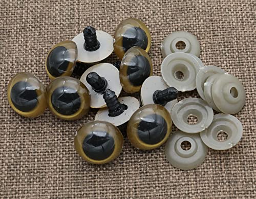 Snapklik.com : 40Pcs 22mm Large Golden Color Plastic Safety Eyes Craft ...