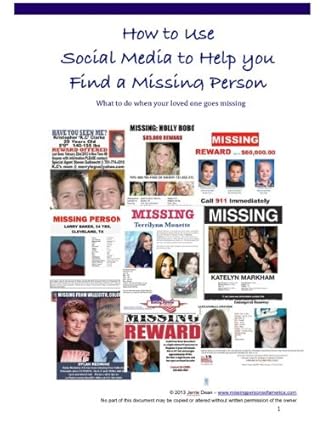 Amazon.com: How to use Social Media to Help you find a Missing Person ...