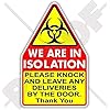 WE are in Isolation Door Sticker Hygiene Safety Germs COVID Coronavirus ...