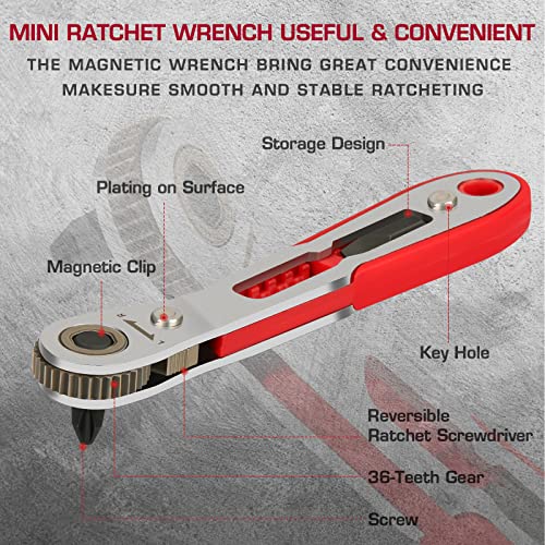Snapklik.com : LATTOOK Right Angle Screwdriver 36-Teeth Mini Ratchet ...