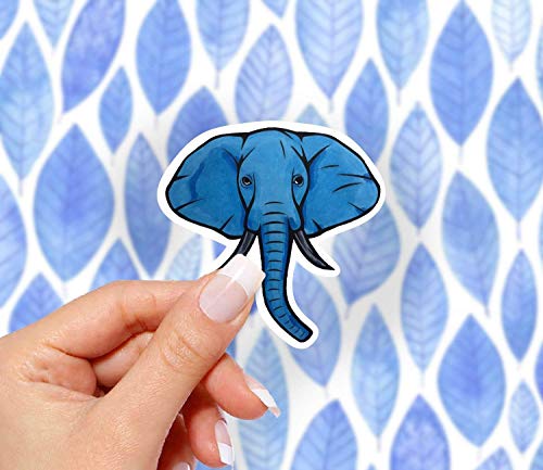 Amazon.com: Blue Elephant Sticker - for Laptops, Water Bottles and ...