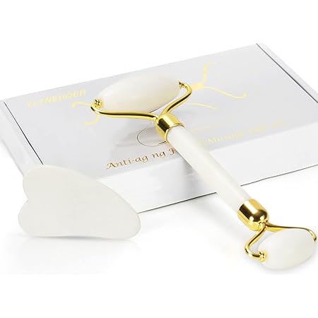 Amazon.com: BAIMEI Gua Sha & Jade Roller Facial Tools Face Roller and ...