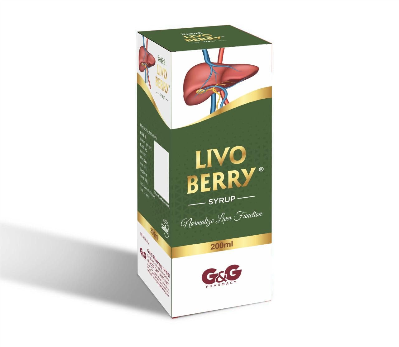 Buy Lyphomed livoberry DS syrup for fatty liver berry extract 200ml ...