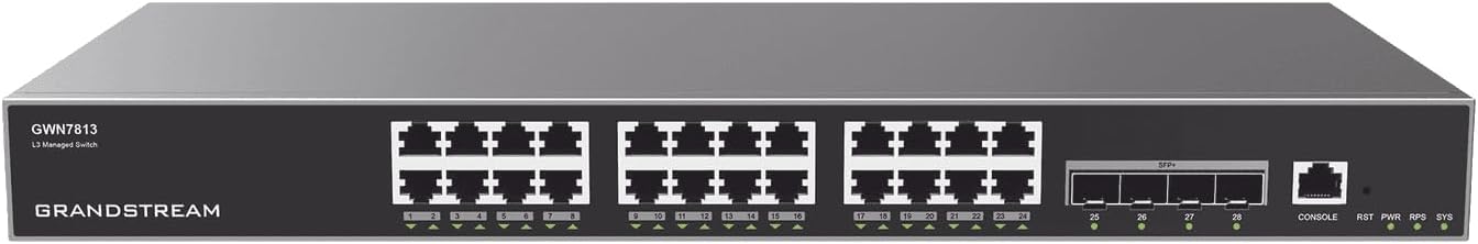 Amazon.com: Grandstream GWN7813 | 24-Port Gigabit Ethernet Layer 3 ...