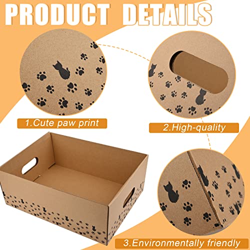 12 Packs Disposable Litter Box Quick and Easy Disposal Cardboard Cat ...