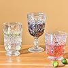 Amazon.com | Sungmor Vintage Pressed Glass Goblet Glassware Set of 6 ...