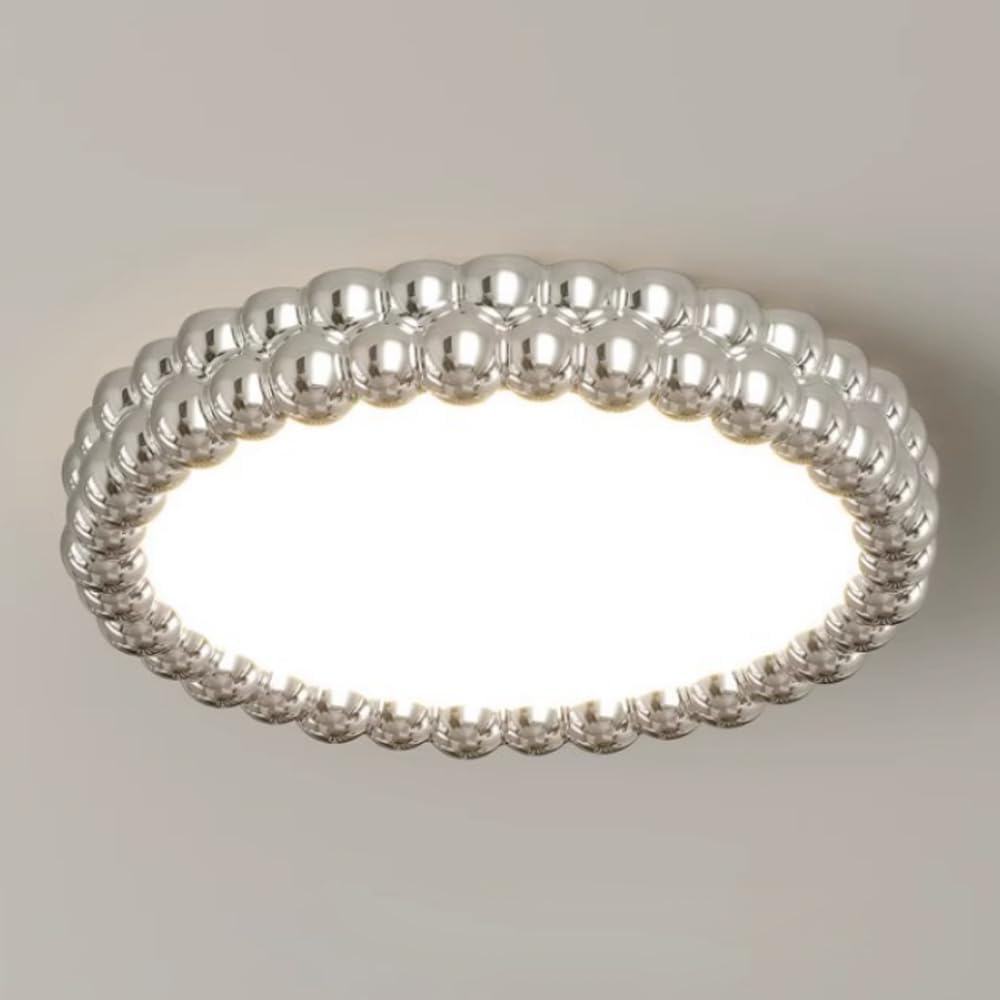 Jadssox Cream Color Semi Flush Mount Ceiling Light, Modern LED Ceiling ...