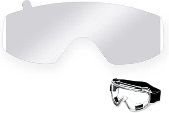 Angksorm Clear Safety Goggles Shield, 20PCS Peel Off Goggles Lens Cover ...