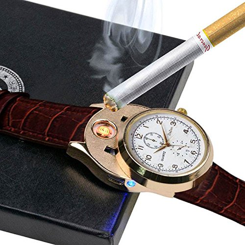 DaZon 2 in 1 Men's Wrist Watch with inbuilt Rechargeable Cigarette ...