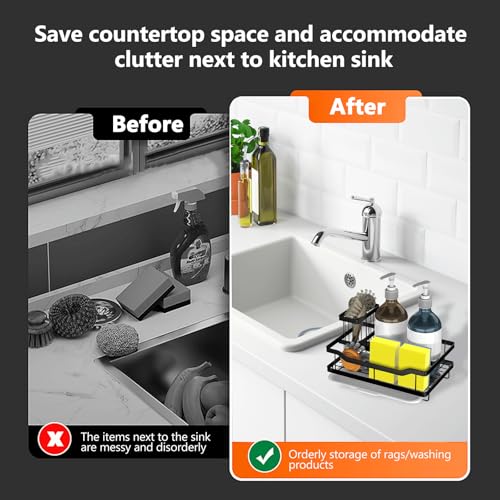 Miawtro Black Draining Rack, Stainless Steel Drying Rack with 1 Storage ...