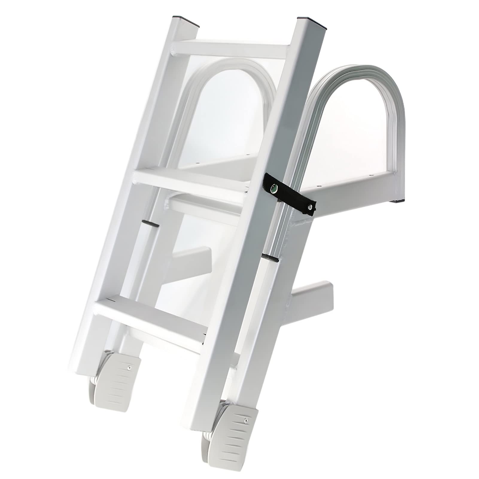 Buy ZJM Aluminum Pontoon Boat Ladders 5 Step Folding, Fishing Boat ...