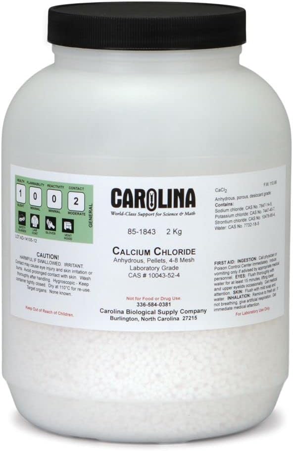 Amazon.com: Calcium Chloride, Anhydrous, Pellets, 4 To 8 Mesh ...