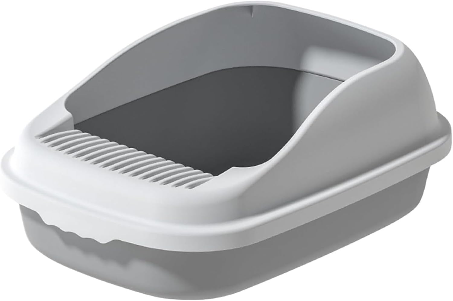 GOOPEEG Cat Litter Box Splash Guard Cat Litter Tray, Semi-Closed Box ...