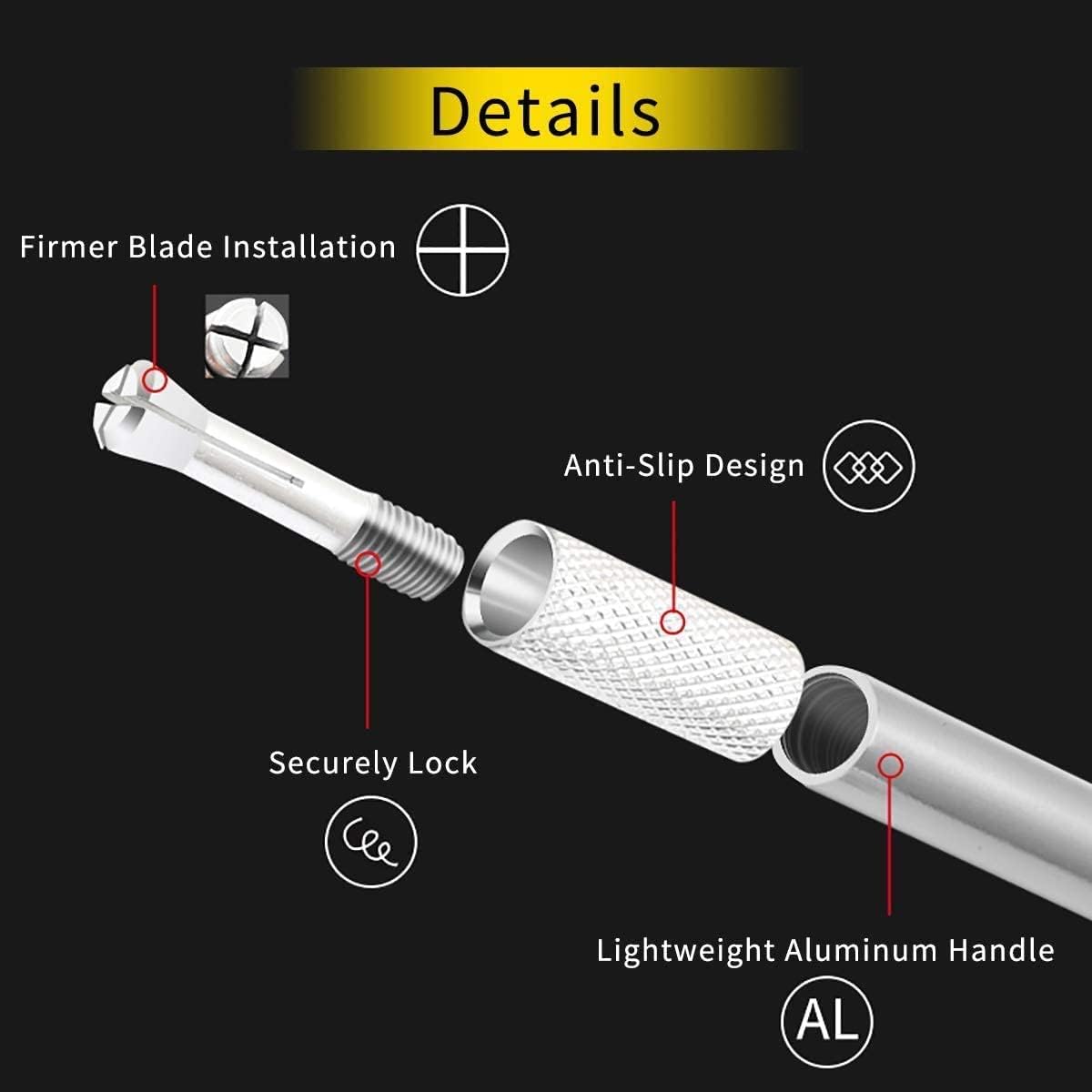 DIYSELF 1 cuchillo Exacto con 11 piezas SK5 de acero de alto carbono ...