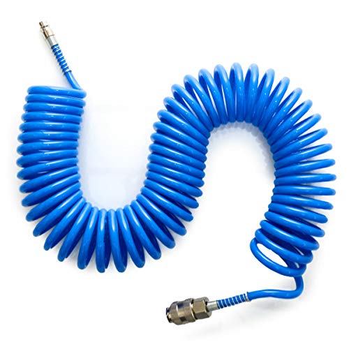 eyepower 10m Compressor Airline Hose 1/4″ 10 Bar Compressed Air Coiled ...
