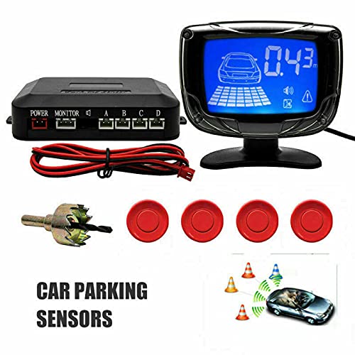 Buy 4 LED Car Parking Radar Sensor Buzzer Alarm Backup Reverse System ...