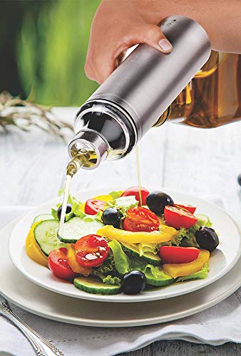 Electro Mall Stainless Steel Oil Pourer/Dispenser, 1 Litre and 500 ml ...
