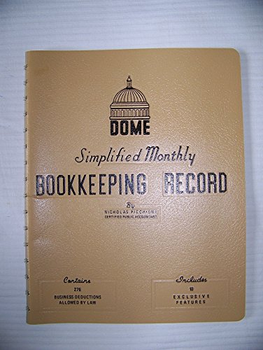 DOME Simplified Monthly Bookkeeping Record: A Simple Complete, And ...