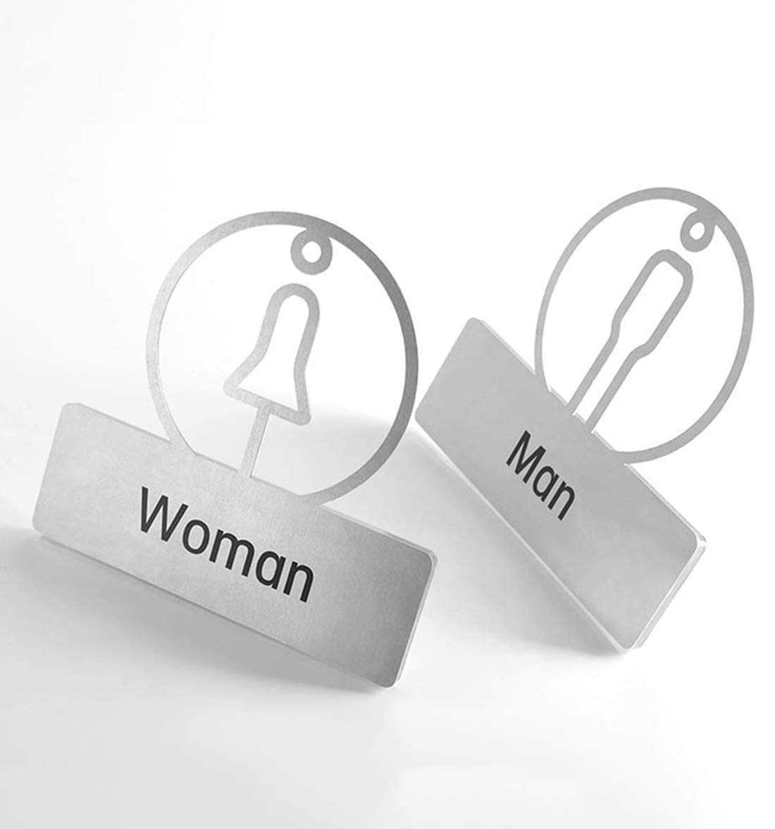 Buy Stainless Steel Acrylic Toilet Sign DELFINO Men Women Toilet buy-stainless-steel-acrylic-toilet-sign-delfino-men-women-toilet