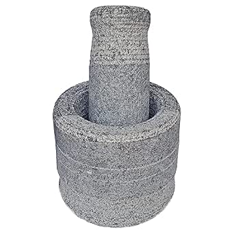 Traditional Natural Stone Mortar and Pestle Set/Imam Dasta/Kharal/Ohkli ...