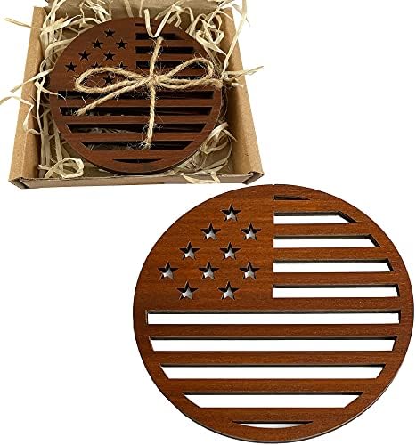 Amazon.com: Rogue River Tactical Patriotic USA Flag Drink Coaster Set ...