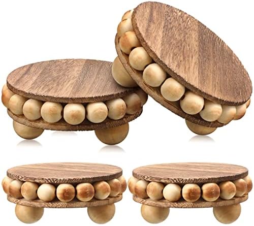 Amazon.com: Hanobe Round Wood Display Riser: Rustic Wooden Risers ...